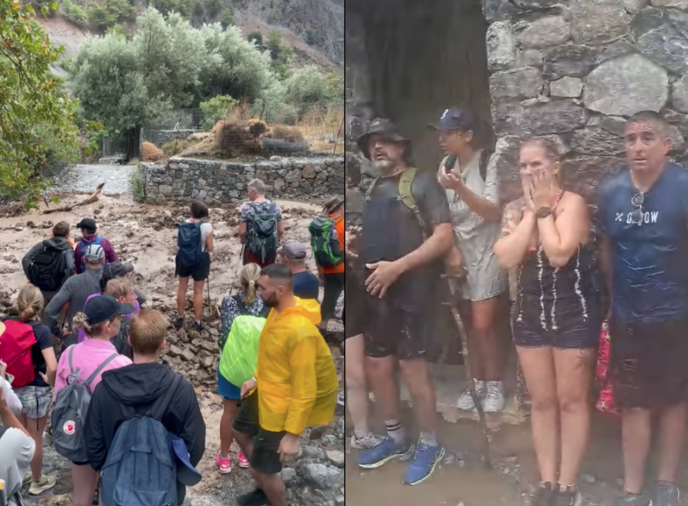 Βίντεο με τους εγκλωβισμένους τουρίστες στο Φαράγγι της Σαμαριάς ...